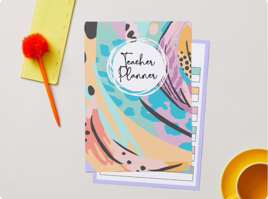 Abstract Art Teacher Planner | 52-page Digital Lesson Planner Printable ...