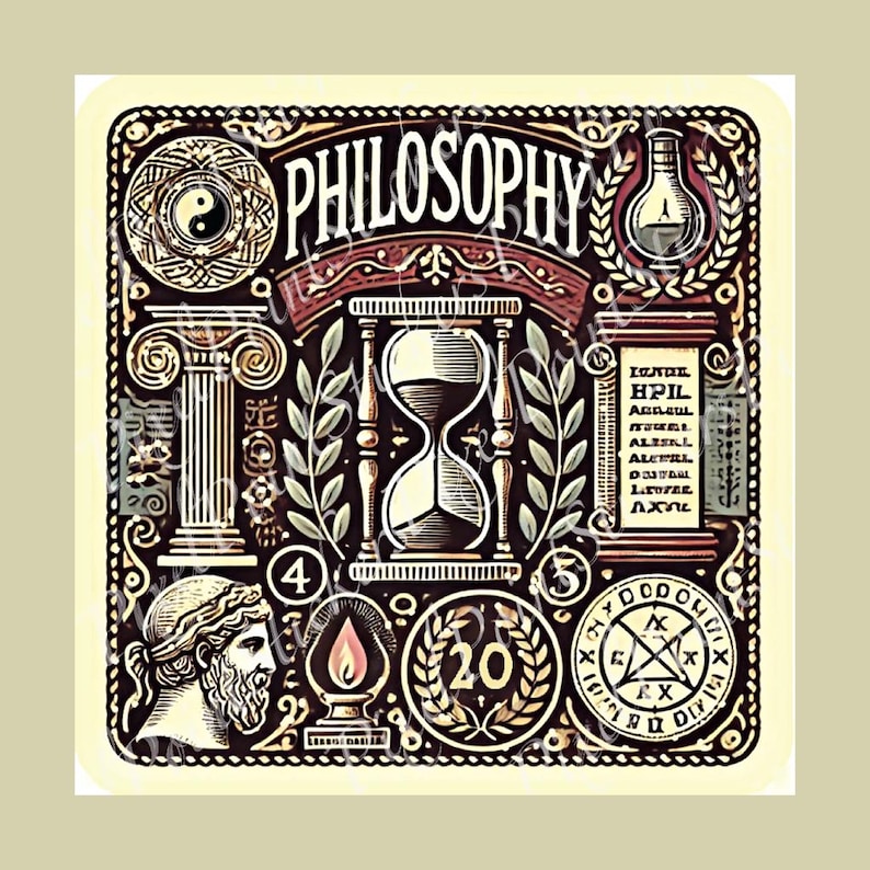 Vintage Philosophy Sticker: Philosophy Major Gift | Academic Decal for ...