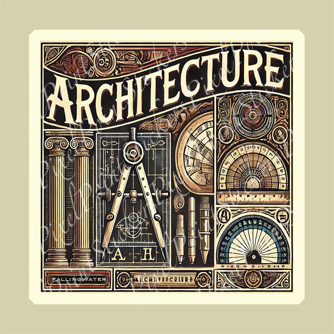 College Major Architecture Sticker for Laptops, Water Bottles ...