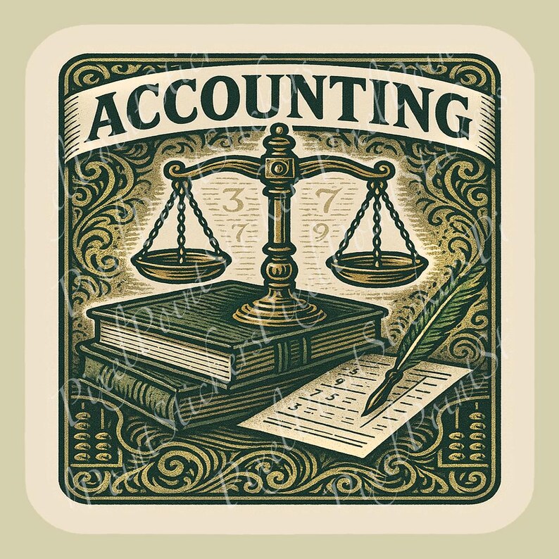 Vintage Accounting Sticker: Accounting Major Gift | Academic Decal for ...