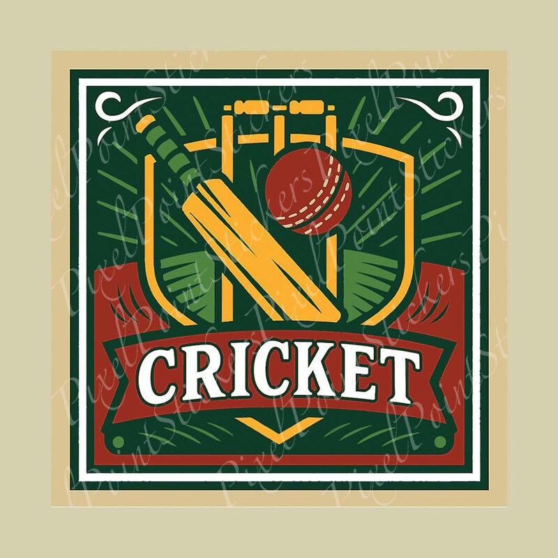 Sticker Cricket Bat - Etsy