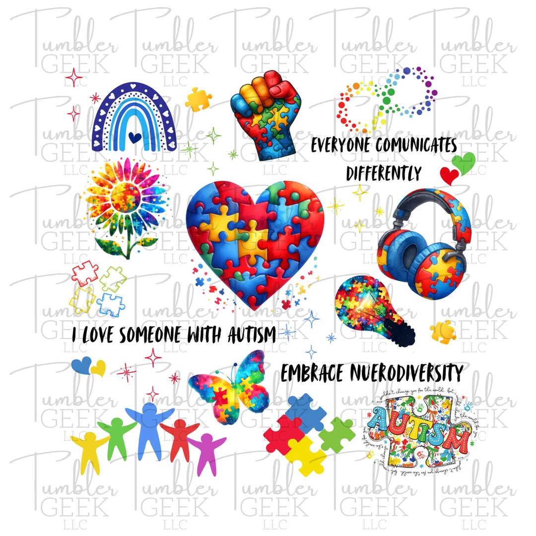 Autism PNG, Everyone Communicates Differently - Etsy