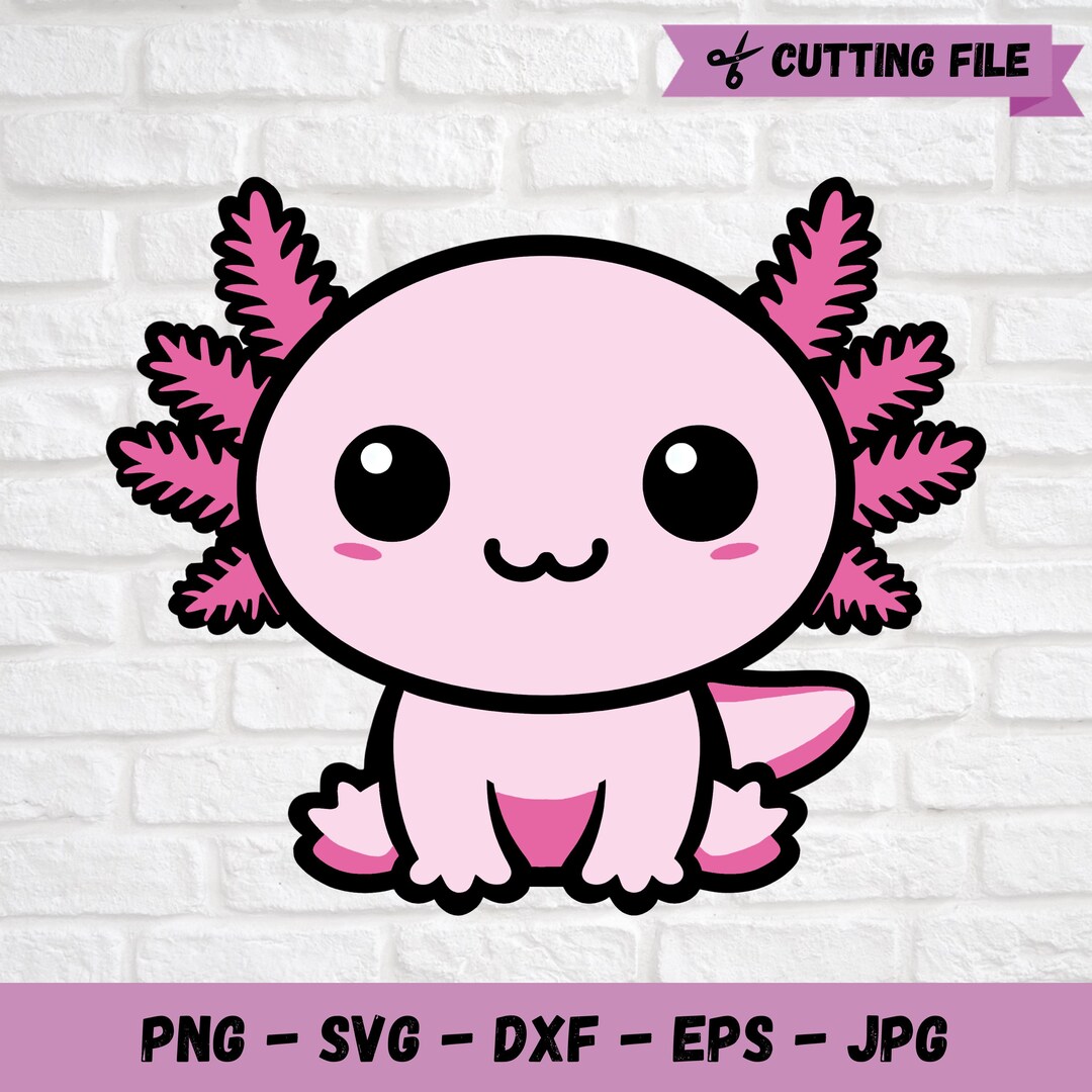 Axolotl SVG, Axolotl PNG, Cute Axolotl, Layered SVG Cut File for Cricut ...