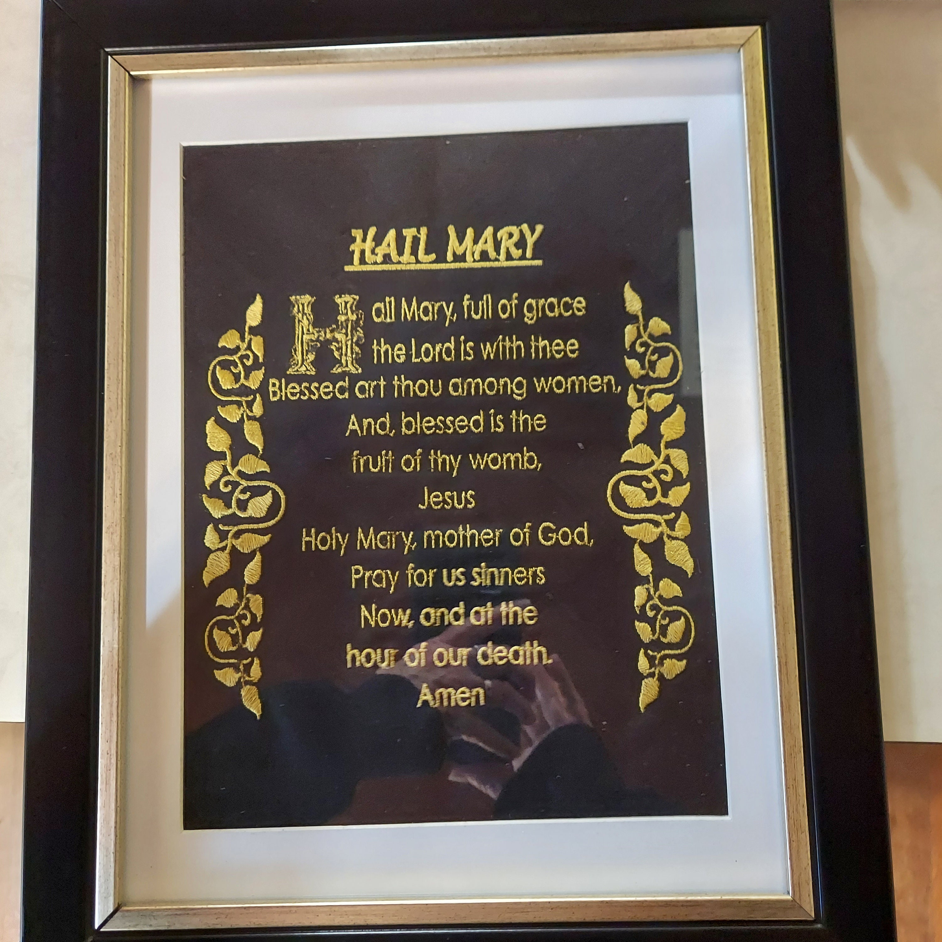 Hail Mary Embroidery Machine Design - Etsy