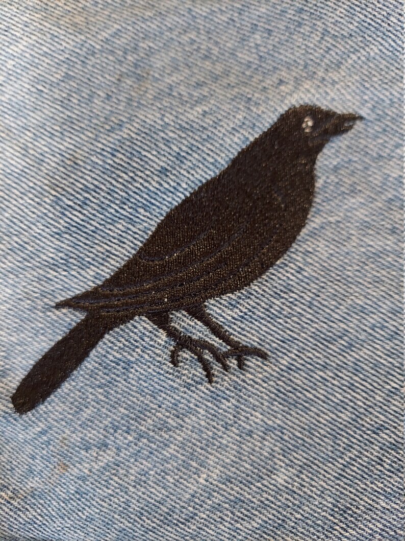 Crow Silhouette Embroidery Machine Design - Etsy