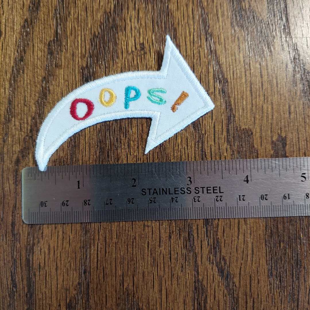 Embroidered Oops Iron-on Patch - Etsy