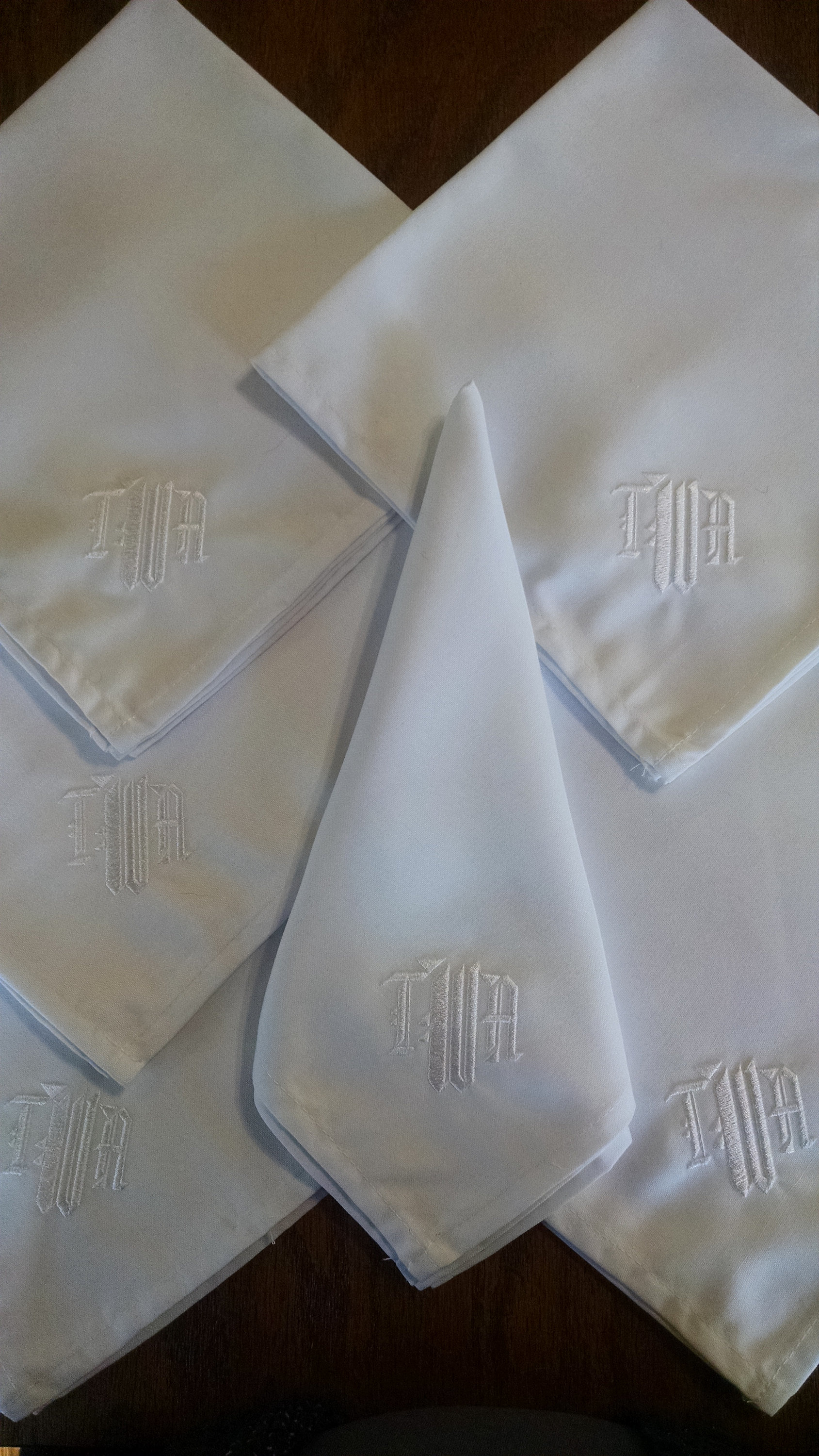 Monogrammed Cloth Napkins set of 3 - Etsy