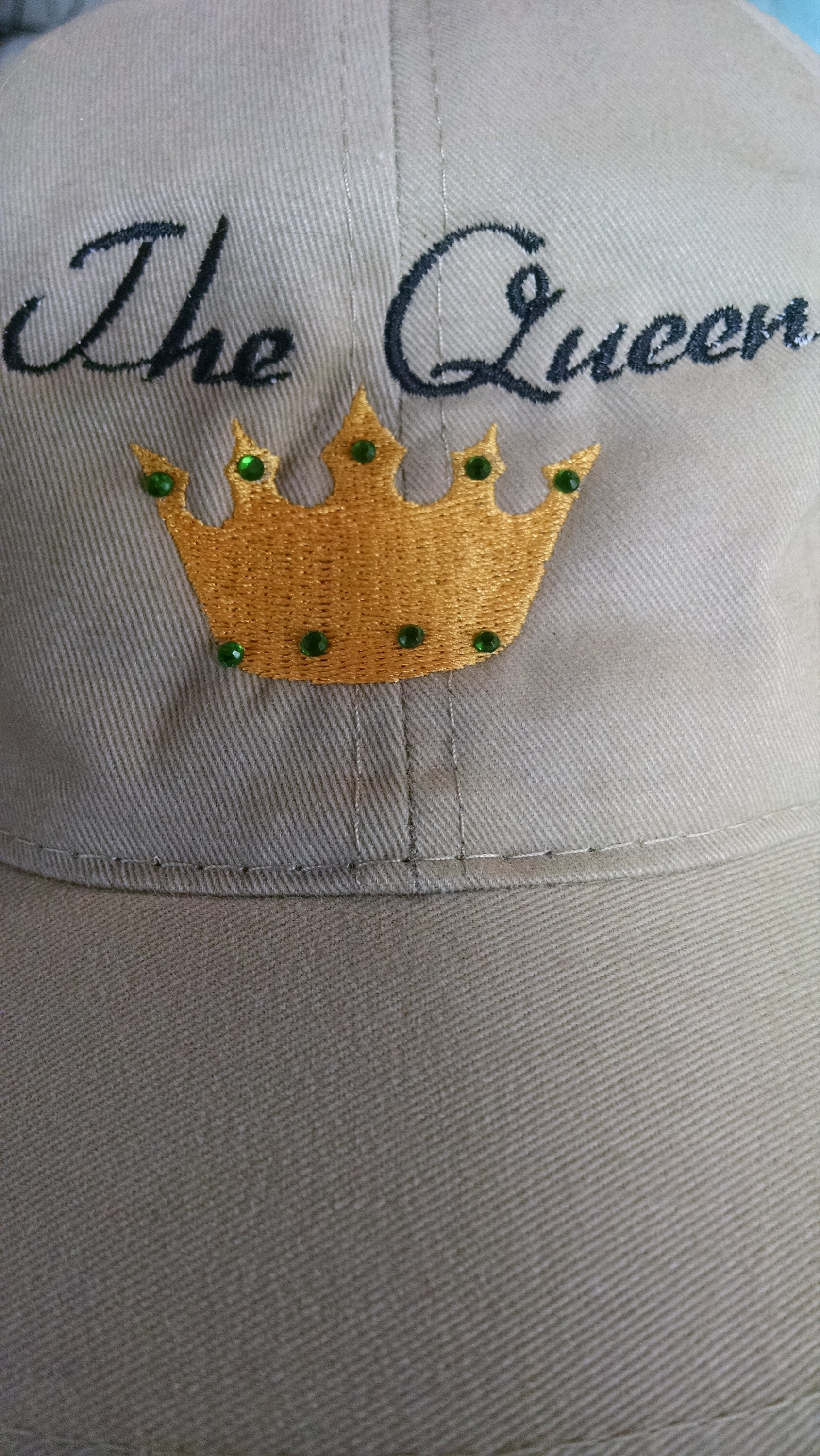 The Queen Embroidered Ponytail Ball Cap - Etsy