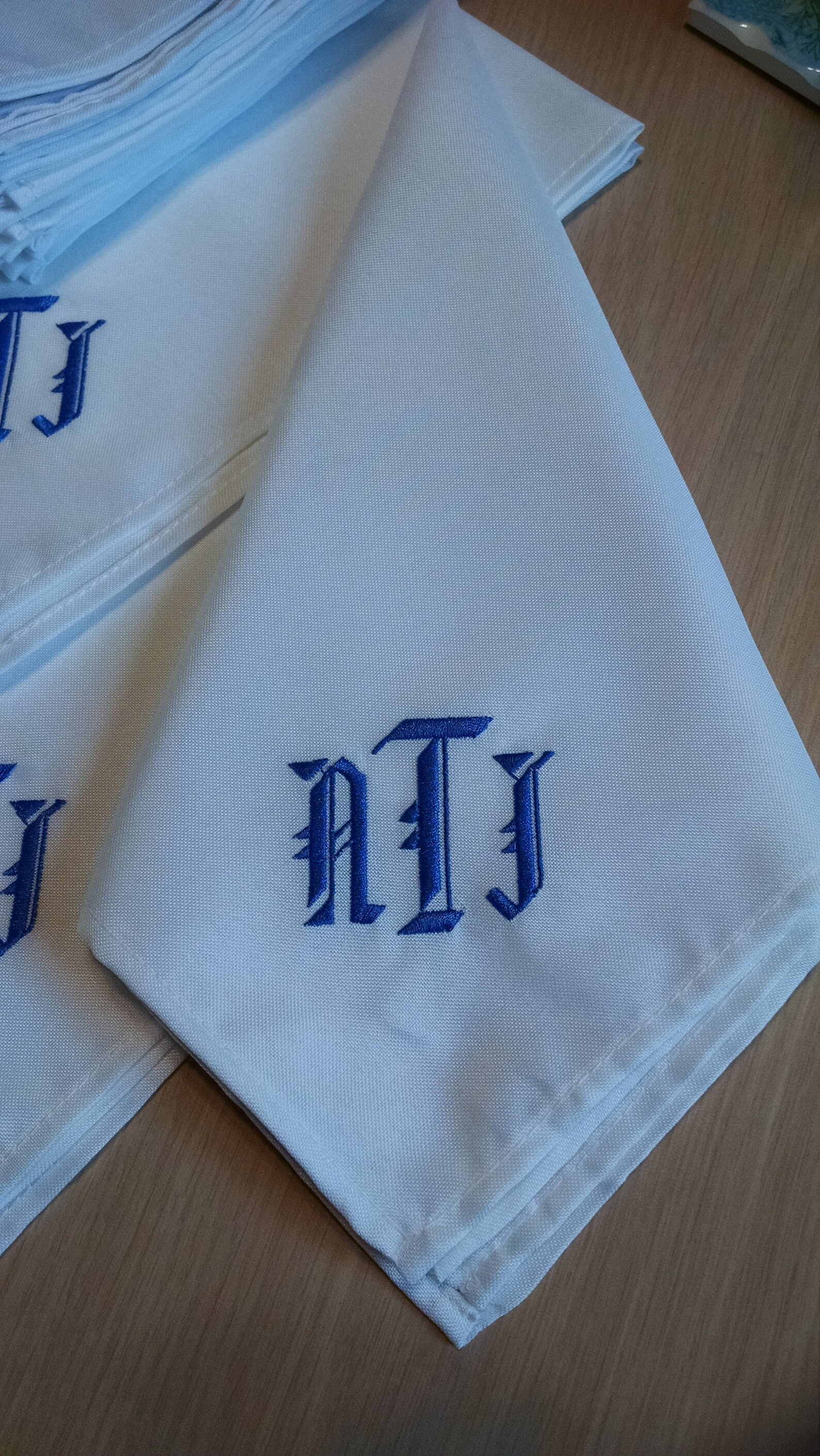 Monogrammed Cloth Napkins set of 3 - Etsy
