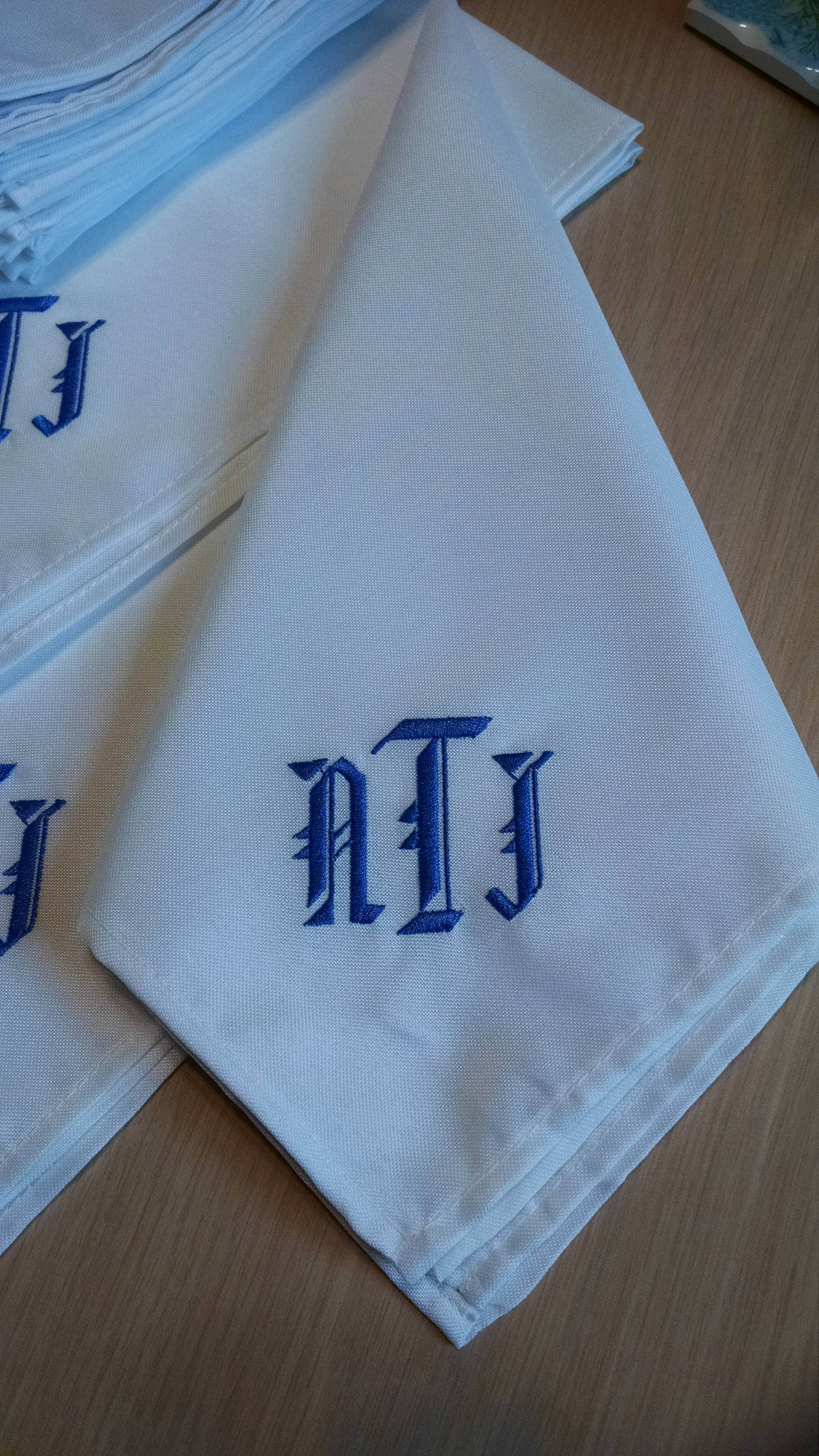 Monogrammed Cloth Napkins set of 3 - Etsy