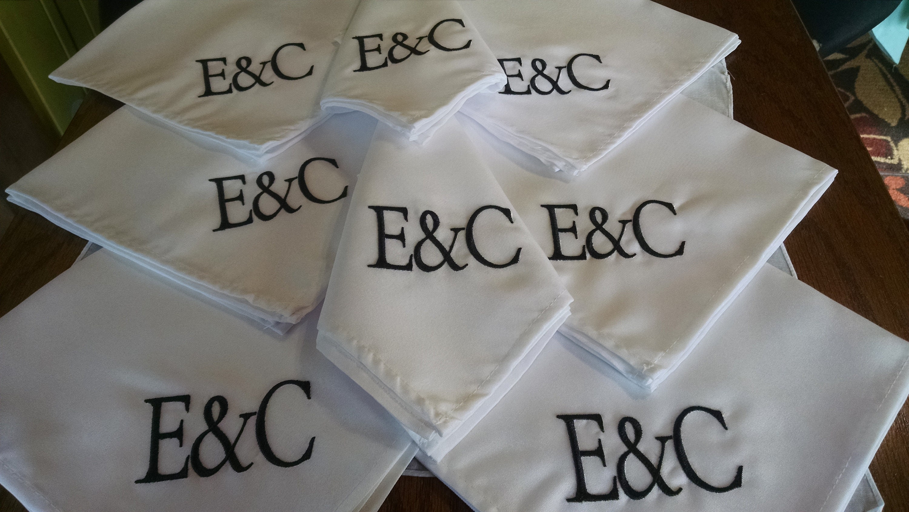Monogrammed Cloth Napkins set of 3 - Etsy