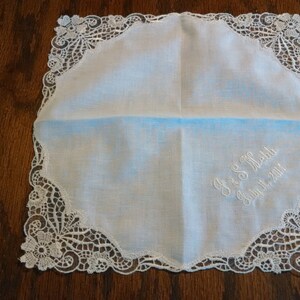 Elegant Embroidered Lace Handkerchief - Etsy