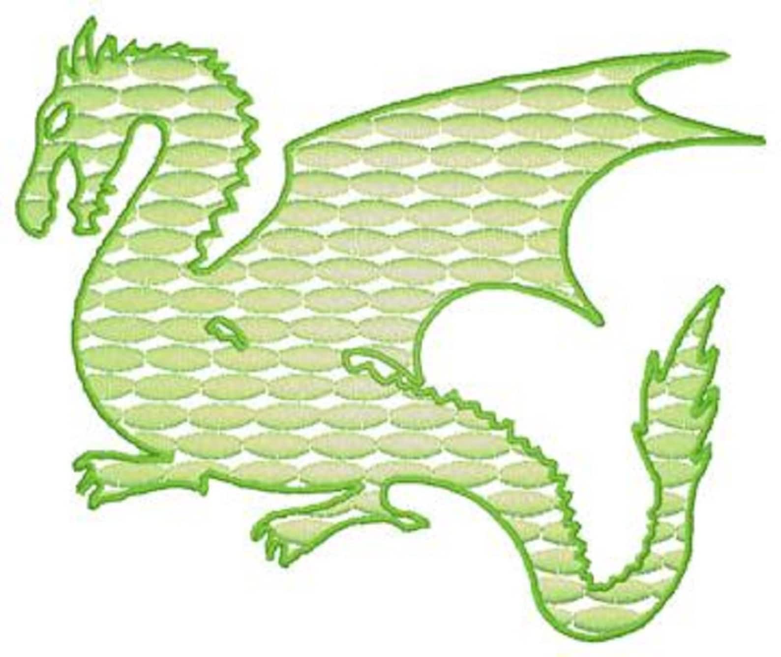 Machine Embroidery Dragon - Etsy