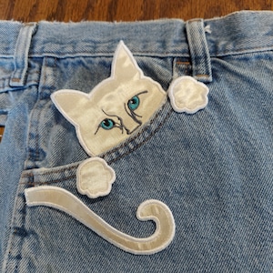 Embroidered Cat Patch Set - Etsy