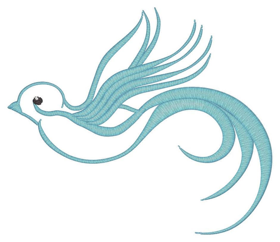 Bird Embroidery Machine Design - Etsy