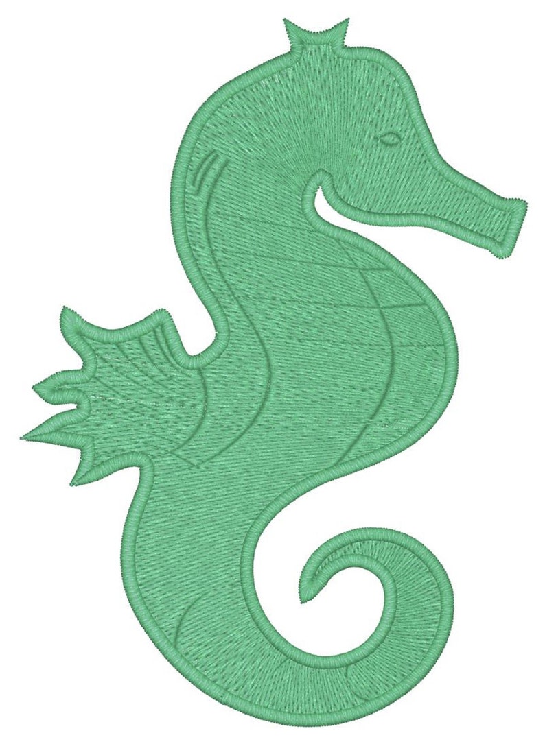 Seahorse Machine Embroidery Design - Etsy