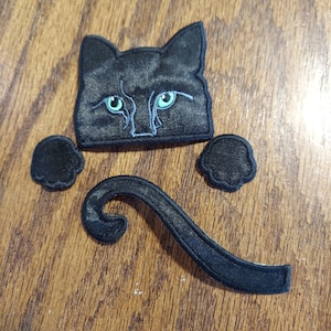 Embroidered Cat Patch Set - Etsy