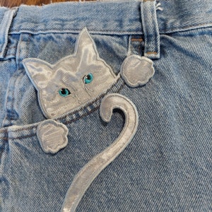 Embroidered Cat Patch Set - Etsy