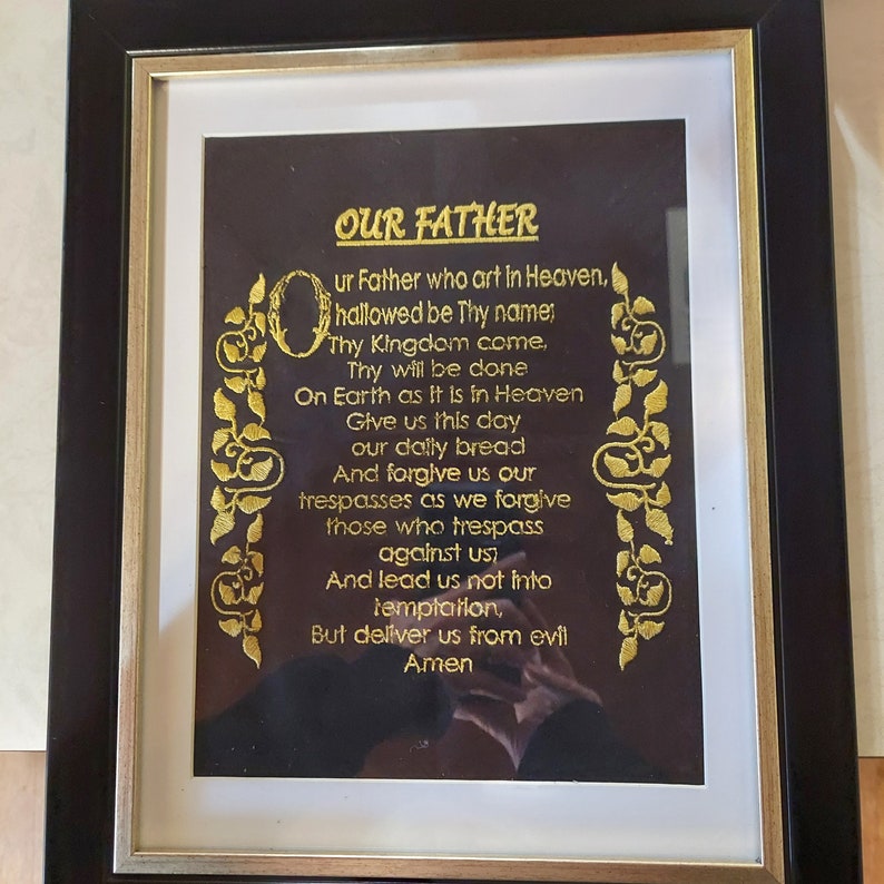 Our Father Prayer (catholic) Embroidery Machine Design - Etsy
