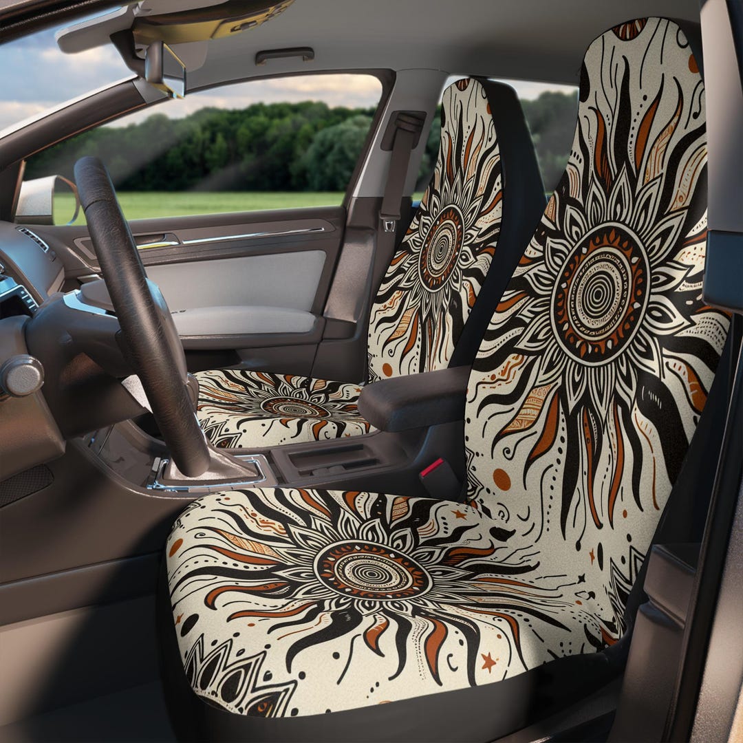 Boho Sun Burst Car Seat Covers, Car Accessories, Vehicle Decor, Tribal ...