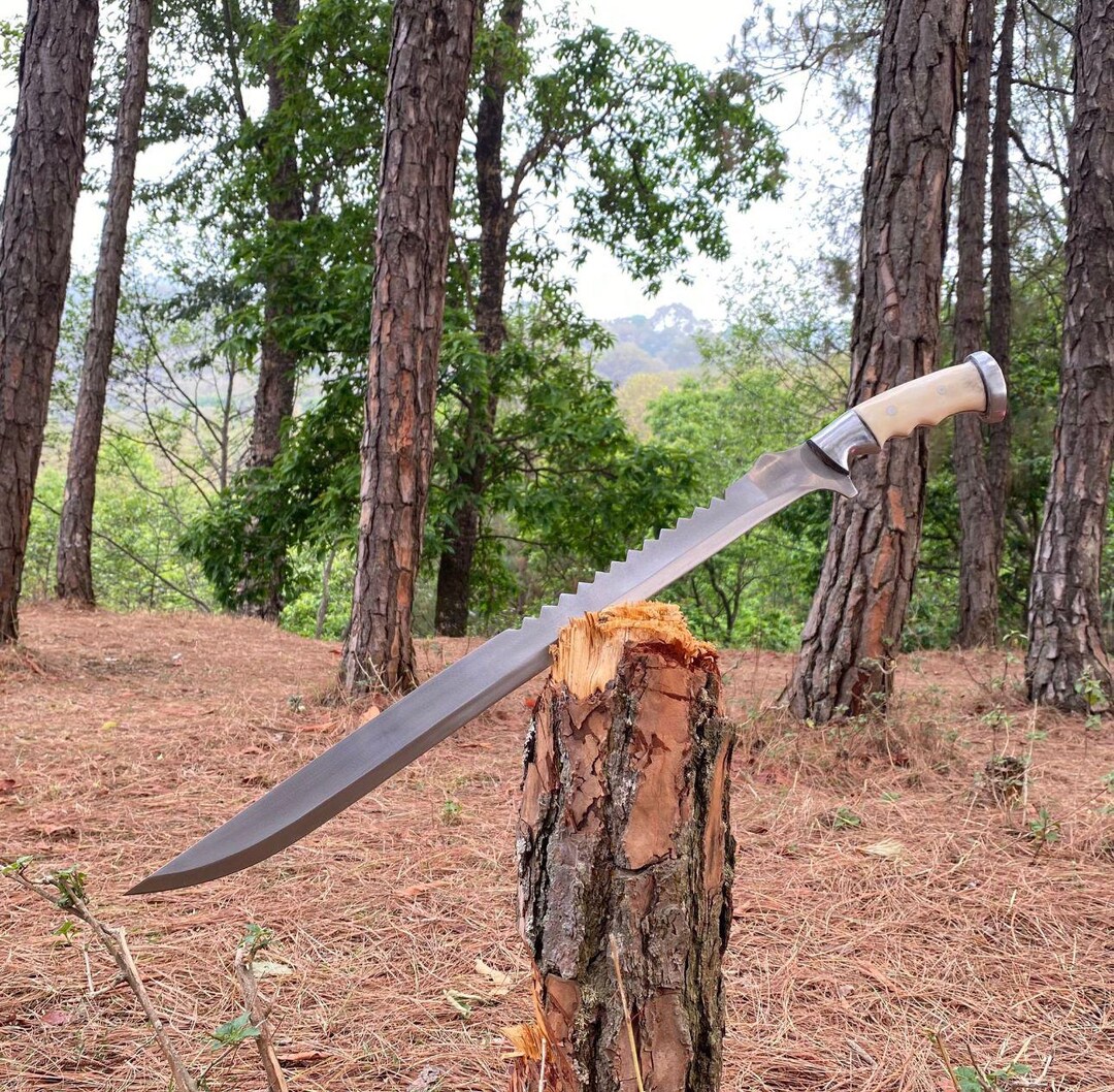 Handmade Machete, Hunting Machete, Kukri Bowie Machete Knife in 1085 ...