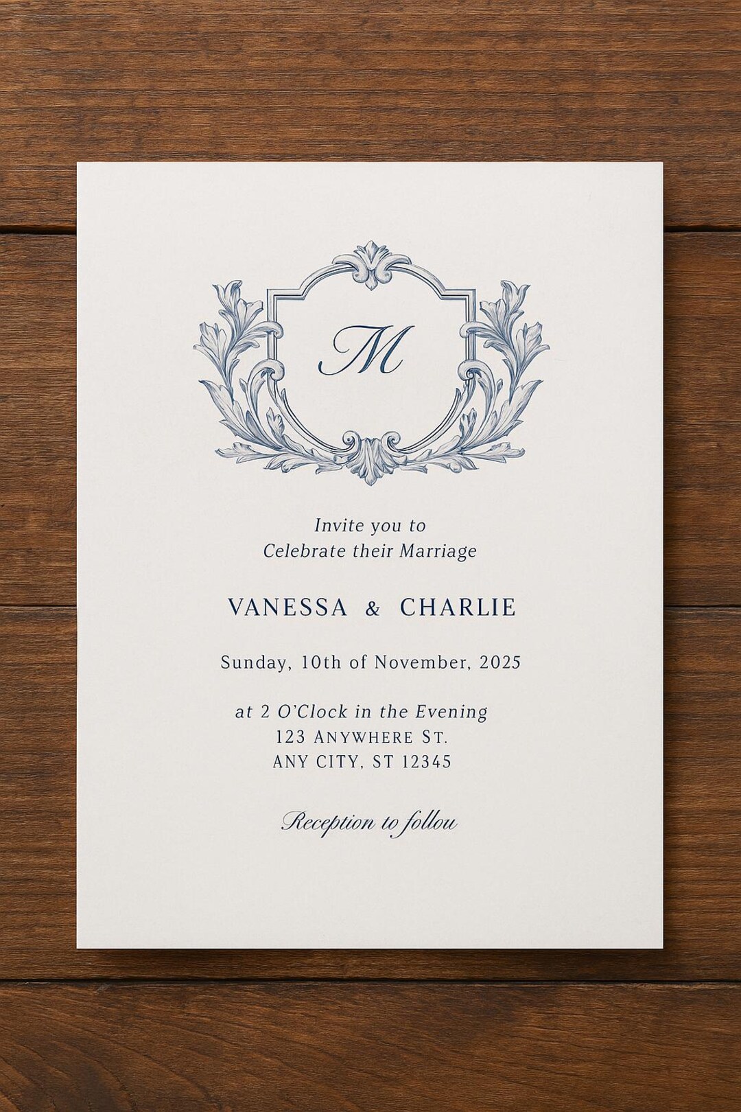 Simple Elegant Wedding Invitation - Etsy