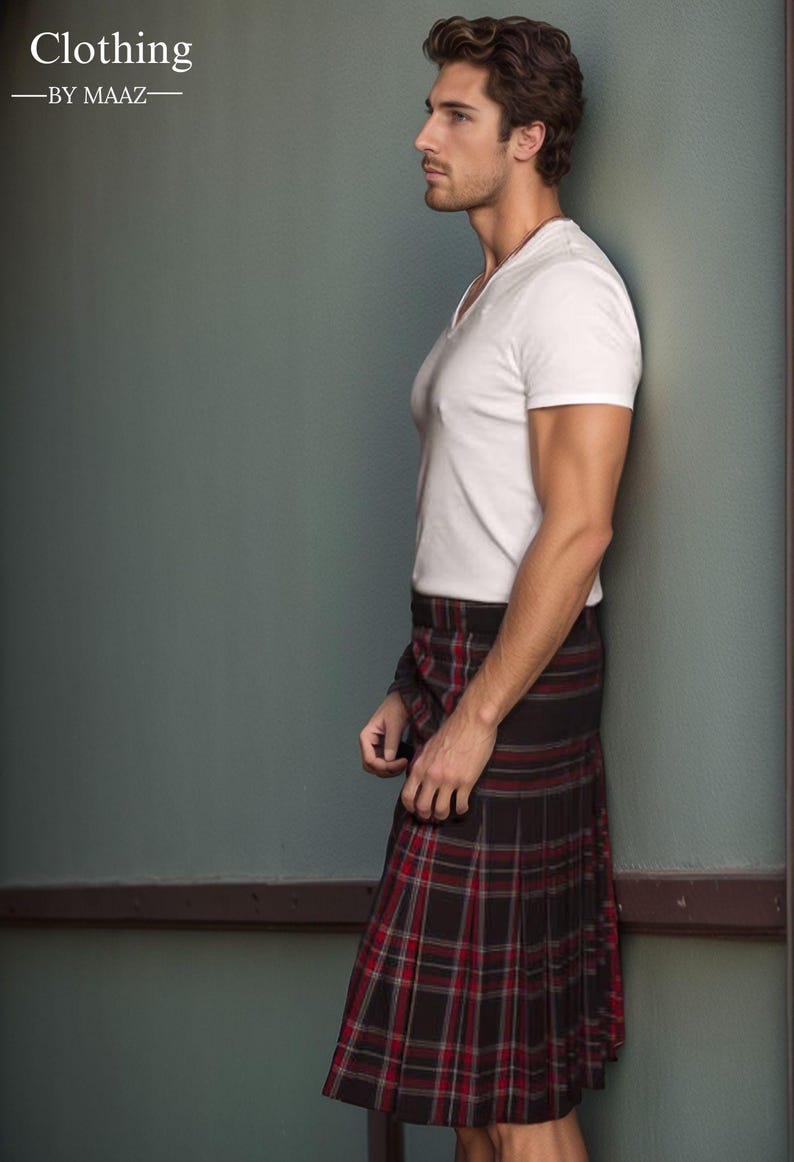 Scottish Fabric Kilt| Handmade Fabric Tartan Kilt| Kilt Unique Model ...