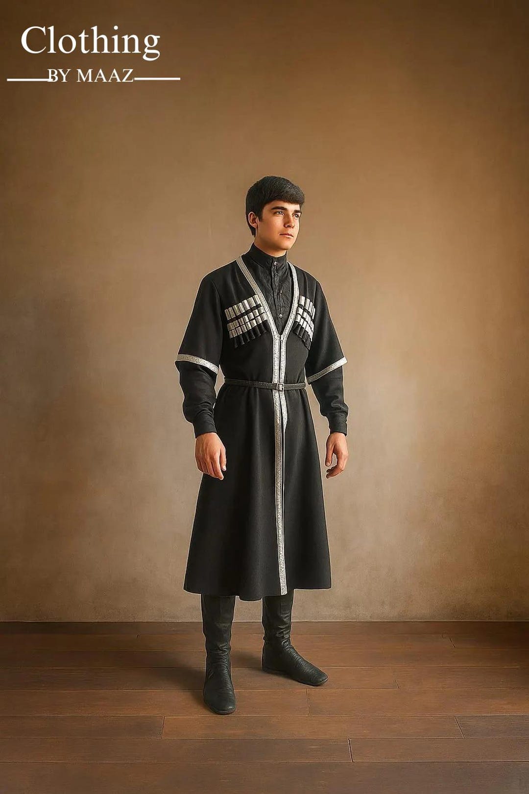 Georgian Cossack Wool Coat: 19th Century Style Cherkeska - Etsy
