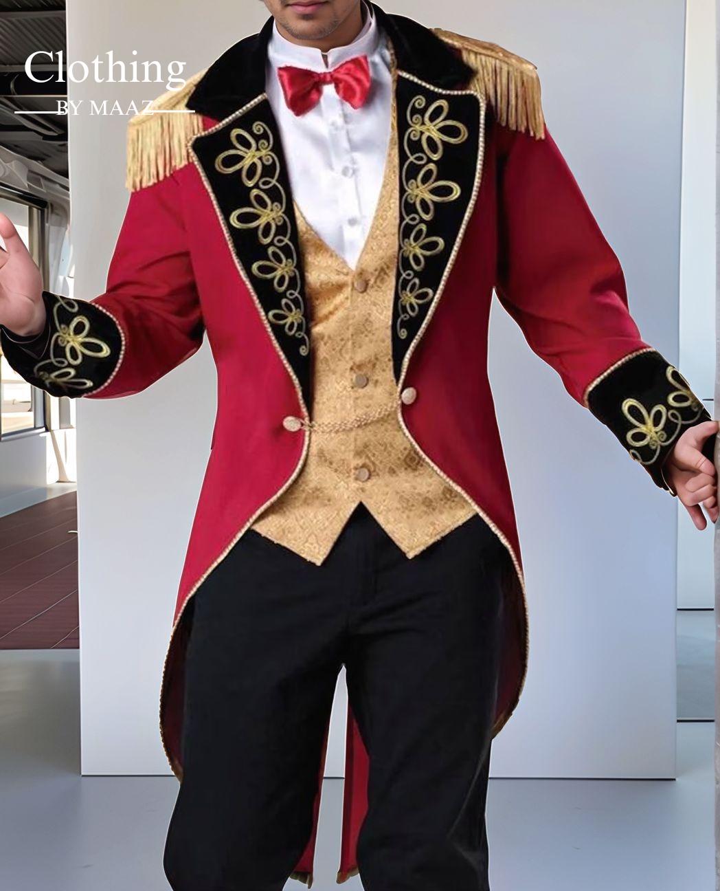 Men's Red Ringmaster Jacket| Men's Ringmaster Uniform| Perfect ...