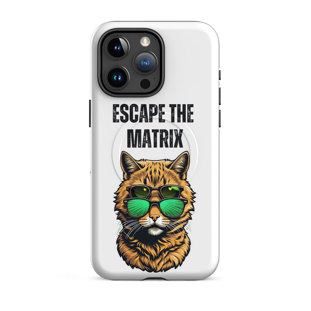 Cool Escape the Matrix iPhone Case With Magsafe – Stylish Cat Design ...