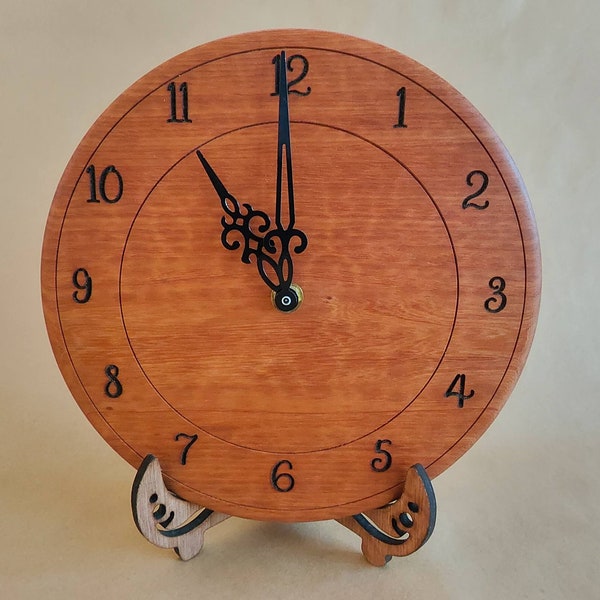 Turned Wood Clock - Etsy