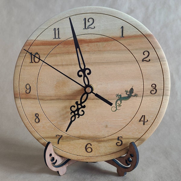 Turned Wood Clock - Etsy