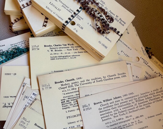 50 Vintage Card Catalog Cards. Library Ephemera. - Etsy