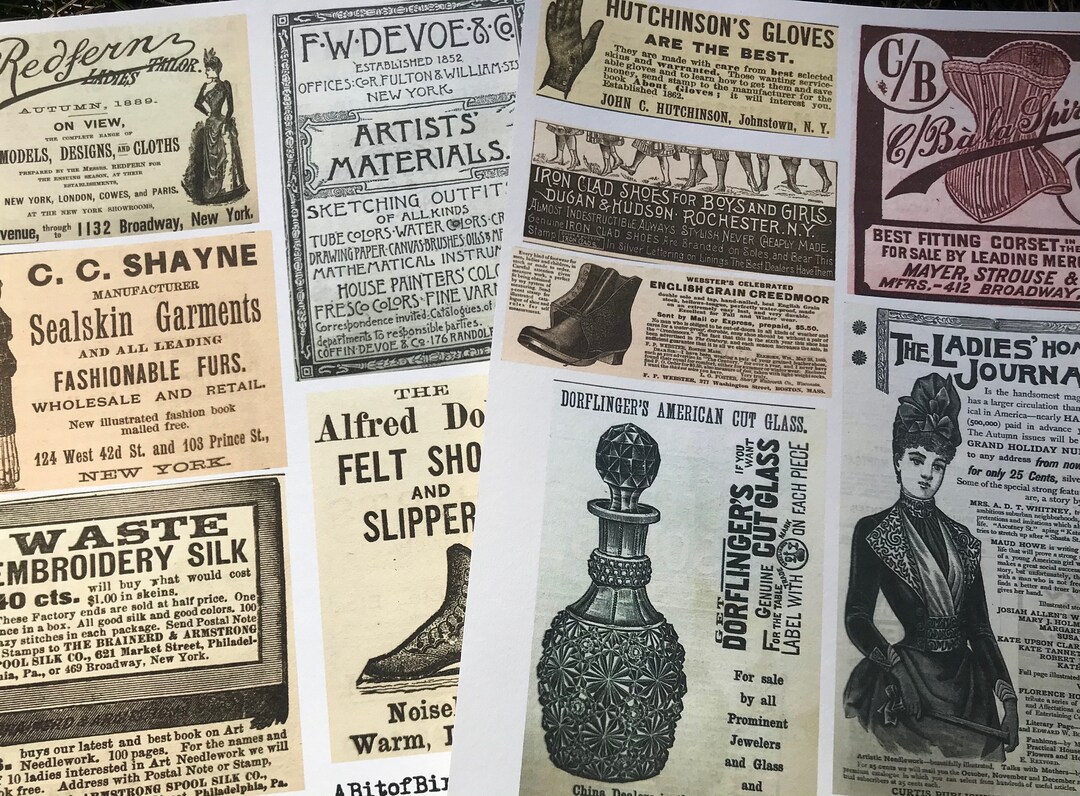 Vintage Ads. Advertisements From the Late 1880s Including Corset ...