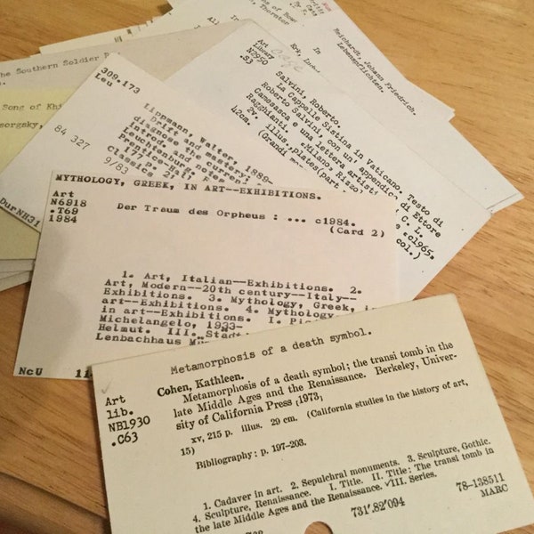 Library Card Catalog - Etsy