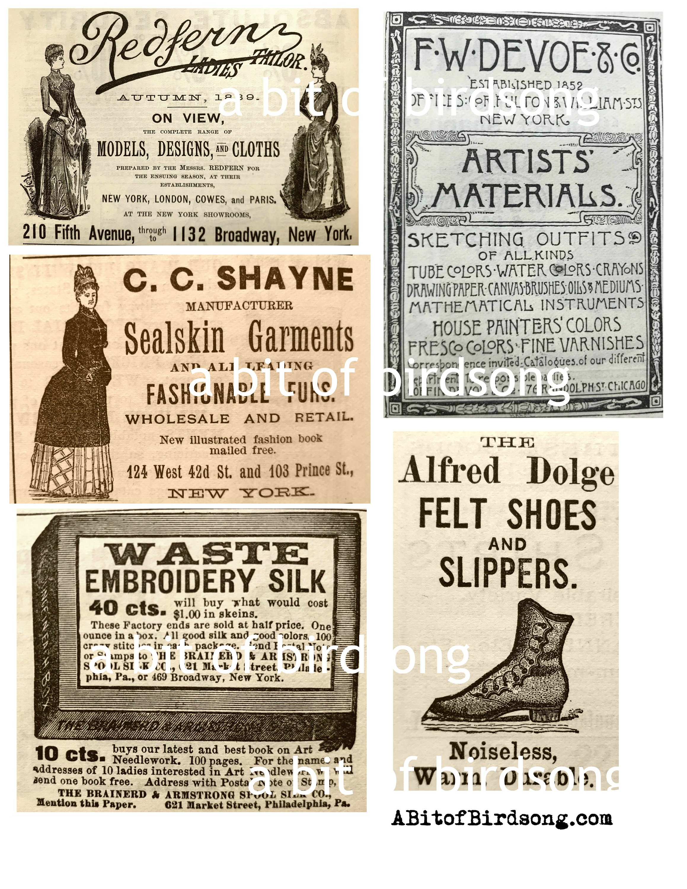 Vintage Ads. Advertisements From the Late 1880s Including Corset ...