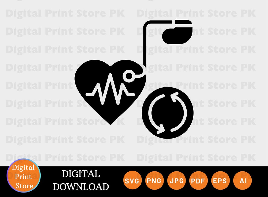Heartbeat Medical SVG | Lifeline Monitor Vector | Nurse & Doctor Design ...