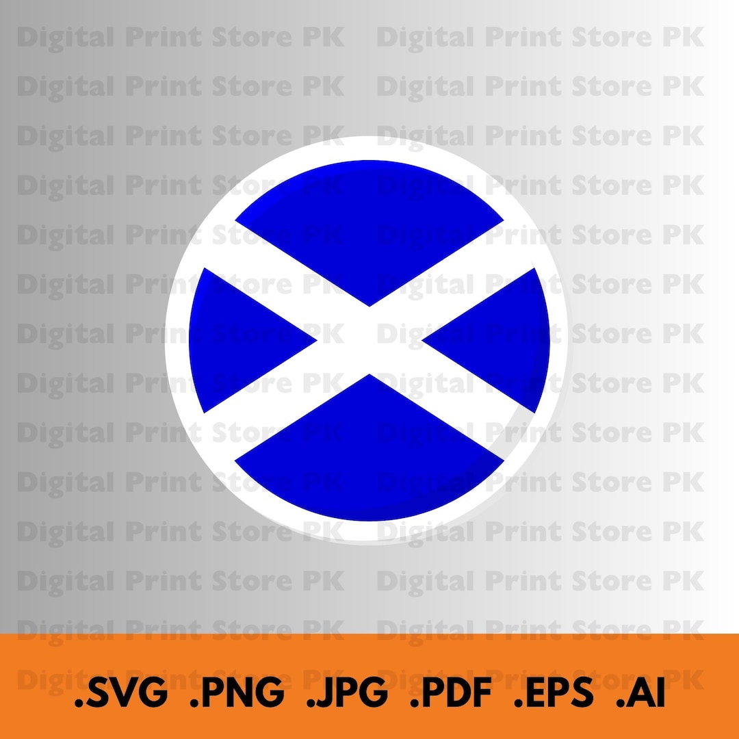Scotland Round Flag SVG: Scottish Vector Design (digital Download) - Etsy