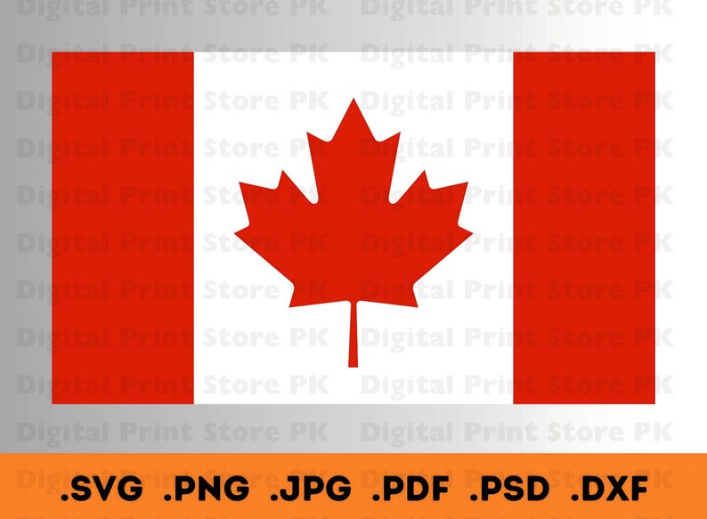 Canada Flag Clipart | Maple Leaf Design (digital Download) - Etsy Canada