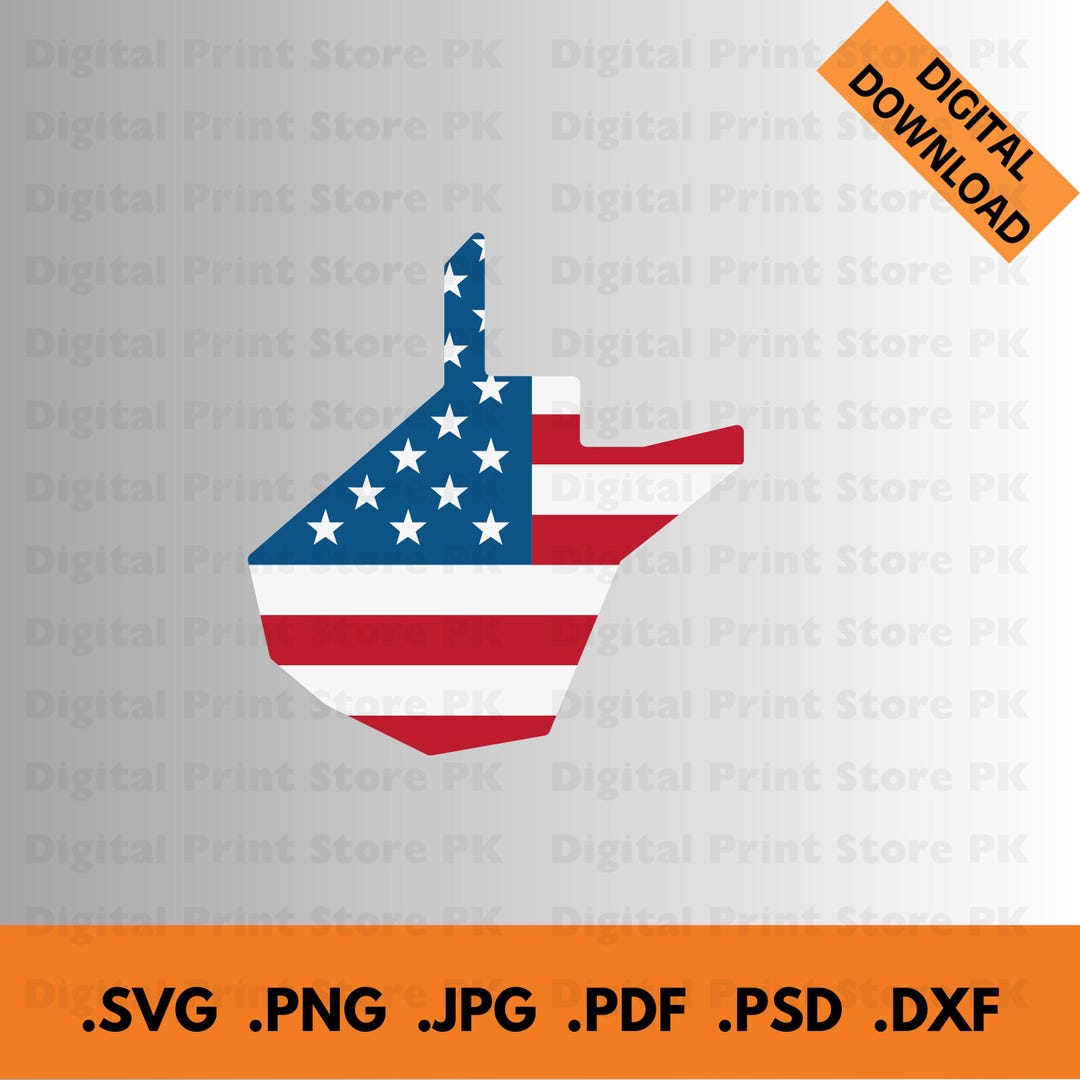 West Virginia Map Digital Download – United States Vector File – 4 Svg ...