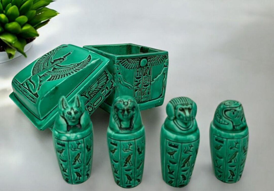 Ancient Canopies Jars Box-coffin Booths and Canopic Vessels of King ...