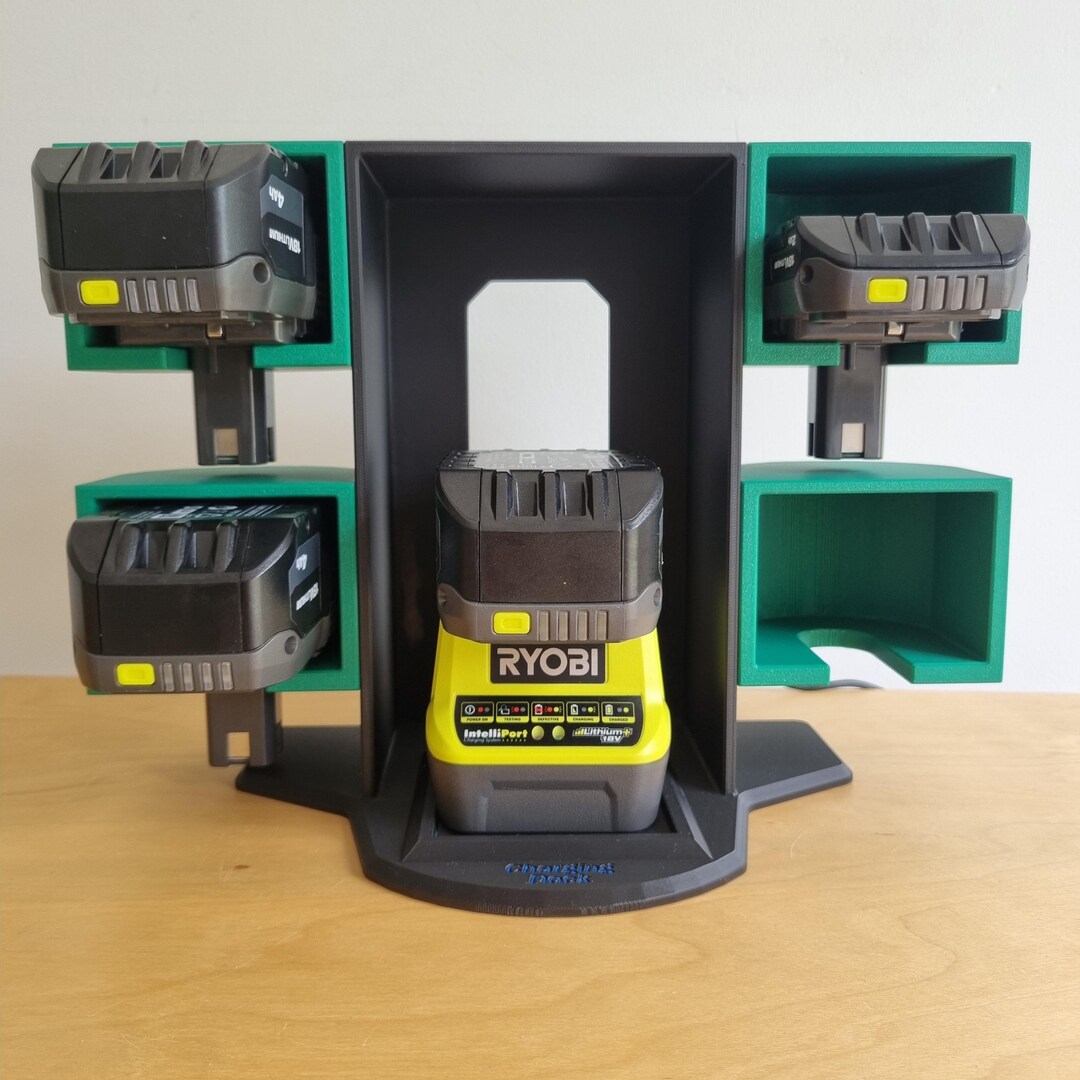 Ryobi Battery & Charger Holder Storage for up to 4 X 6ah Batteries - Etsy
