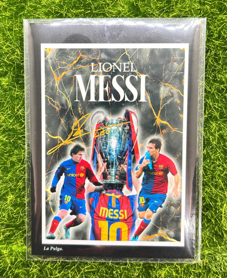 Lionel Messi Barcelona Custom Art Fan Trading Card - Etsy