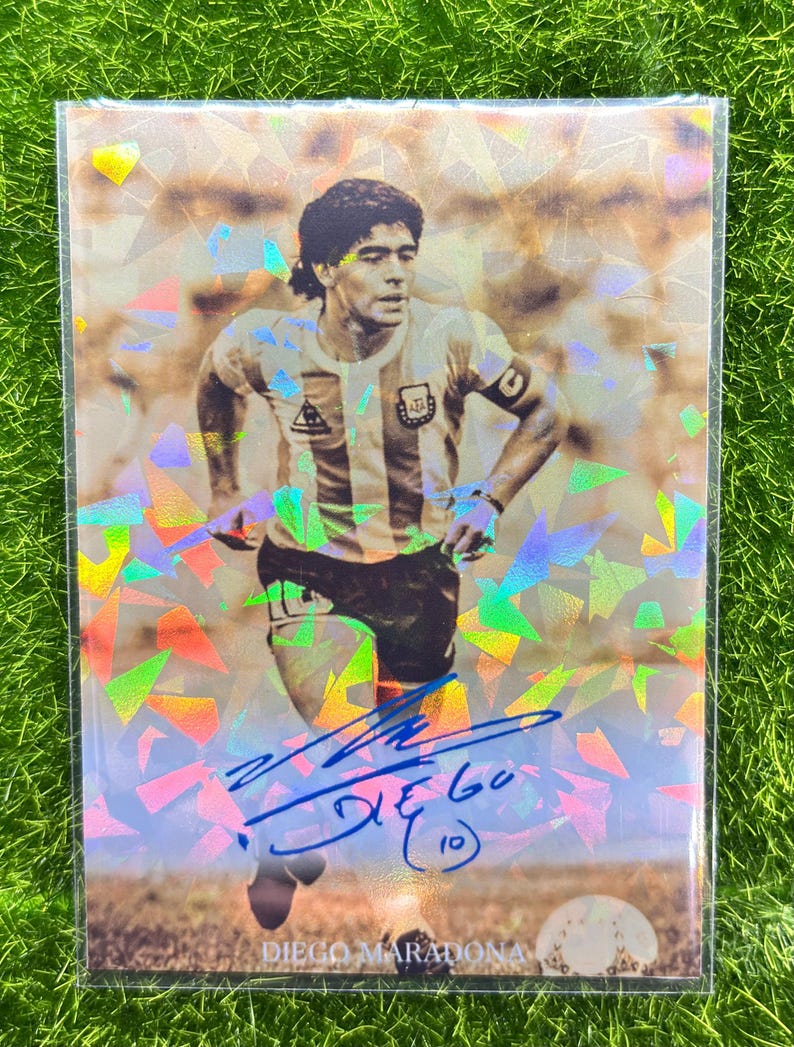 Diego Maradona Argentina Custom Art Fan Trading Card - Etsy