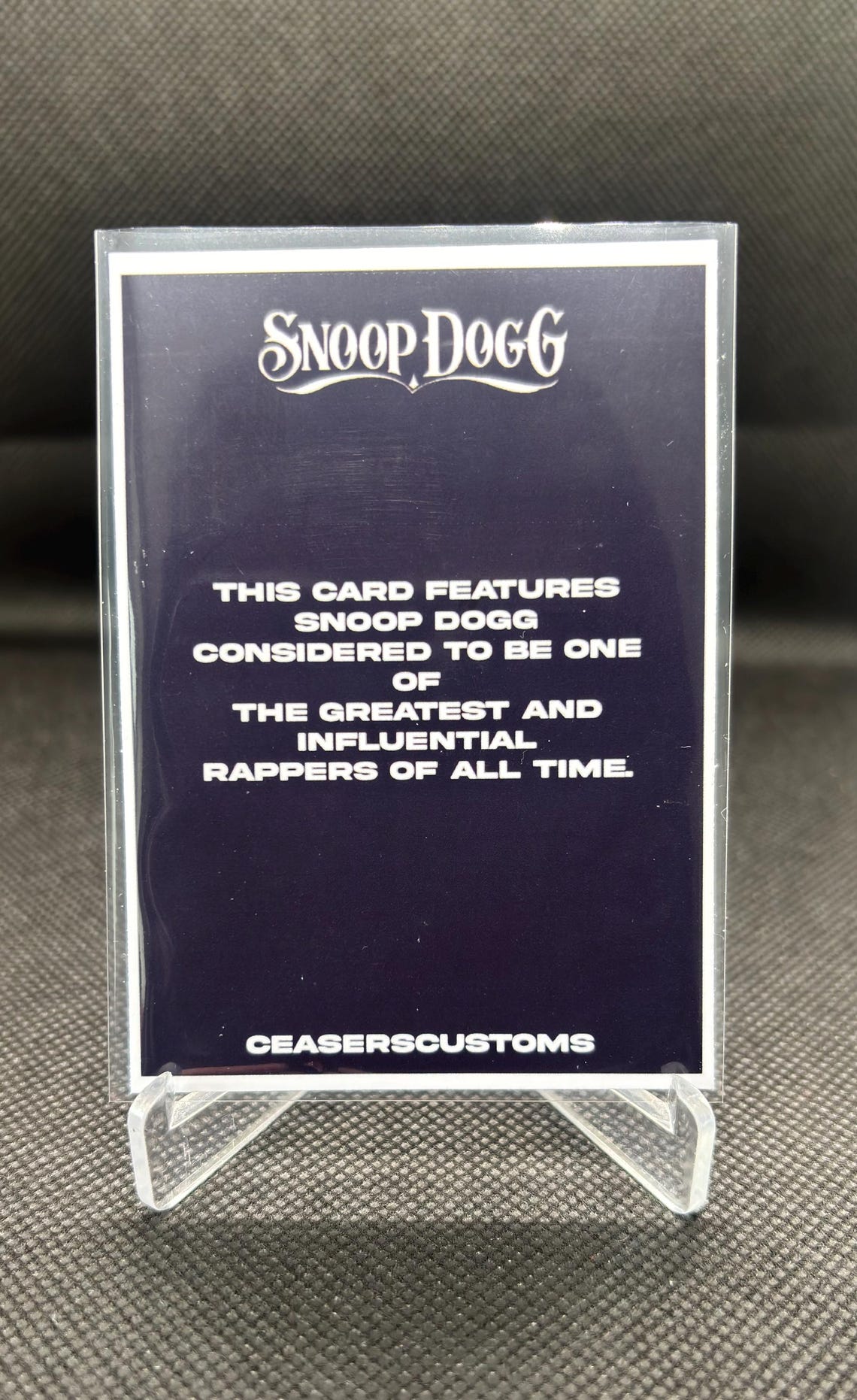Snoop Dogg Custom Fan Art Trading Card - Etsy