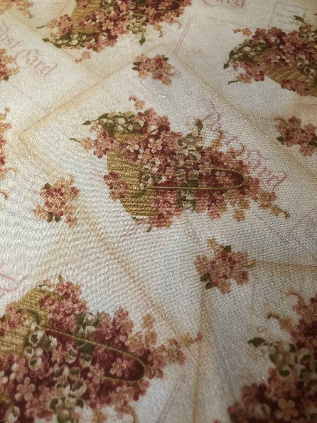 Best Wishes Floral Fabric, Dawn Heese Designs Fabric, Henry Glass ...