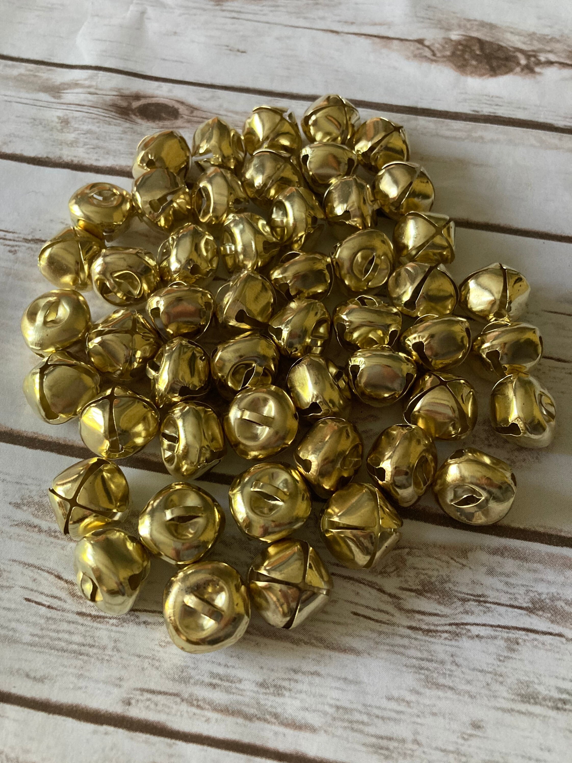 Golden Bells for Crafting ONE INCH Size Fifty Count Gold - Etsy