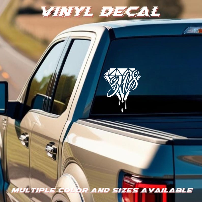 Custom Diamond Area Code Vinyl Decal for Cars & Trucks - Etsy