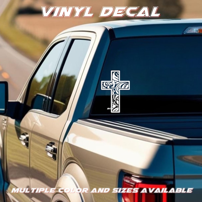 Tooled Cross Decals - Etsy