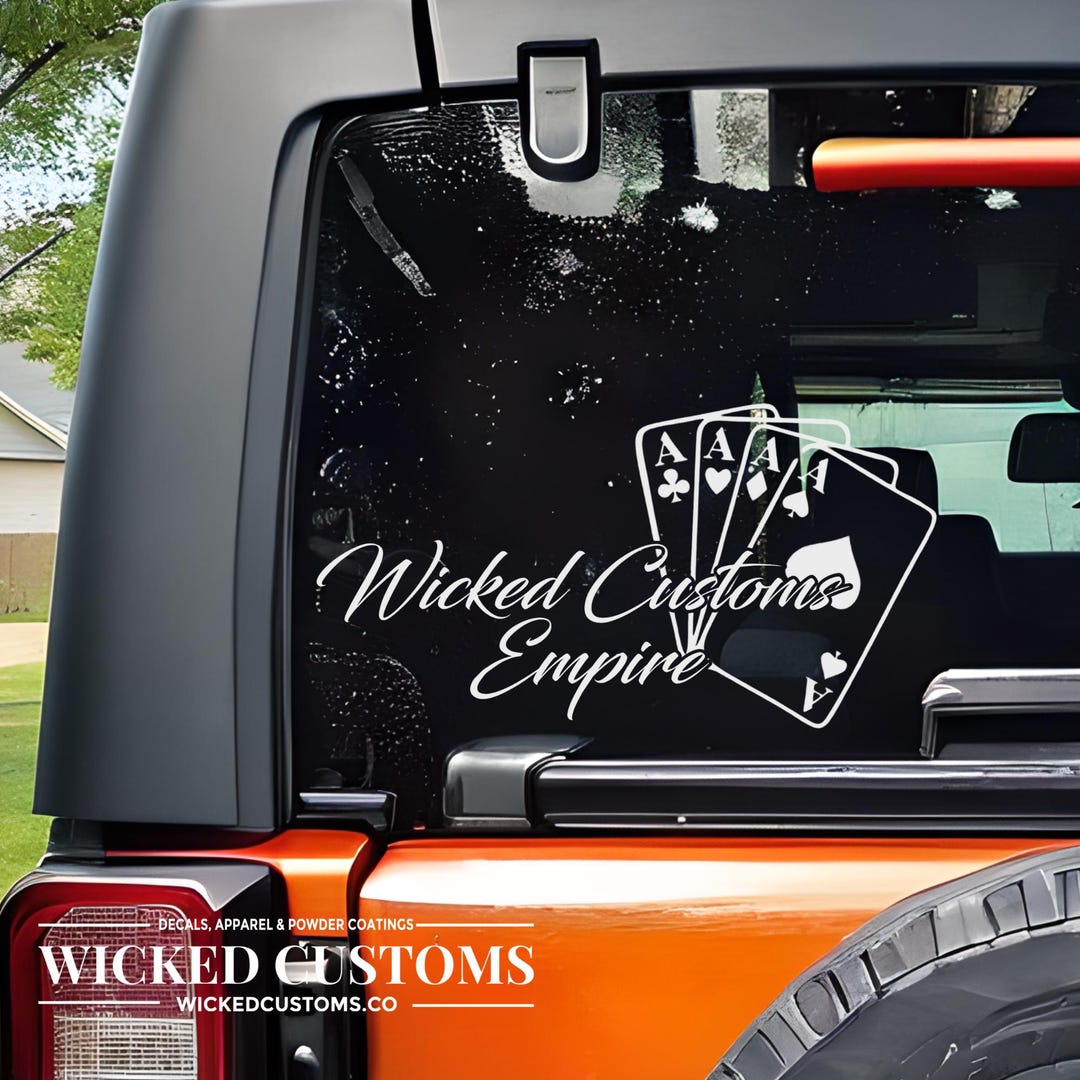 Cards Wicked Customs Vinyl Decal for Cars & Trucks - Etsy